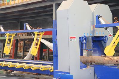 China Automatic Twin Head Vertical Band Sawmill 350-500mm Log Diameter with 4000m³ Monthly Capacity for sale