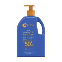 China Hydrating Sunscreen Lotion SPF50+ 1L Family Size with Panthenol & Vitamin E for Dry Skin Protection for sale