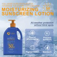 China Hydrating Sunscreen Lotion SPF50+ 1L Family Size with Panthenol & Vitamin E for Dry Skin Protection for sale