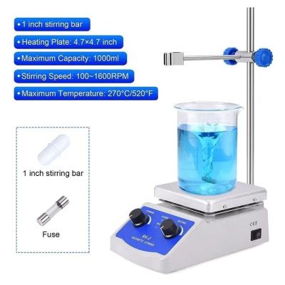 China Lab Equipment Heater Stirrer Digital Hotplate Magnetic Stirrer 550C 1500rpm for sale
