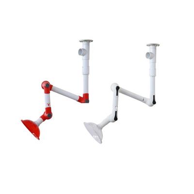 China High Density PP Joints Telescopic Catheter 80mm Laboratory Table Mobile Fume Extraction Arm Hood for sale
