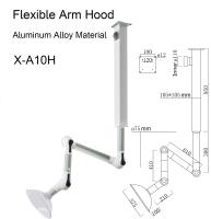 China Stainless Steel Flexible Extraction Arm Hood 360 Degree Adjustable Wall Ceiling Mounted for Lab Fume Extraction for sale
