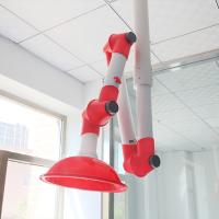 China Stainless Steel Flexible Extraction Arm Hood 360 Degree Adjustable Wall Ceiling Mounted for Lab Fume Extraction for sale