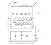 China Chemical Explosion Proof Lab Fume Hood 1200mm Ducted PP Steel Acid Alkali Resistant for sale