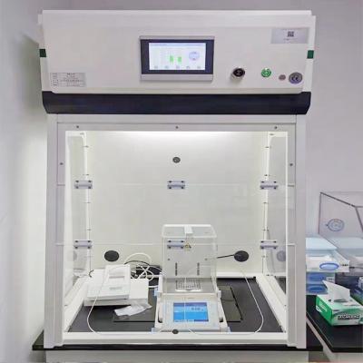 China Ductless Purification Fume Hood 800mm HEPA Filter 99.999% 0.3um LCD Touch Screen for sale