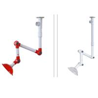 China PP Laboratory Fume Exhaust Arm Hood 110mm 360° Rotation Adjustable Extraction Suction Arm for sale