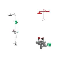 China Vertical Safety Eyewash Station Emergency Shower Stainless Steel 4bar 30L/min for sale