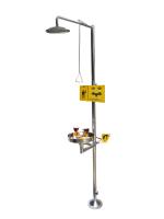China Vertical Safety Eyewash Station Emergency Shower Stainless Steel 4bar 30L/min for sale