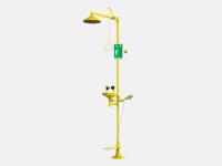 China Stainless Steel Acid Emergency Combination Safety Pedestal Eye Wash Shower 30L/min 4bar for sale