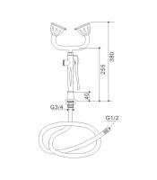 China 304 Stainless Steel Dual Portable Eyewash Faucet 30L/min 4bar for Emergency Safety for sale