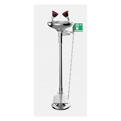 China 304 Stainless Steel Foot Pedal Operated Emergency Shower Eye Wash Station 304 for sale