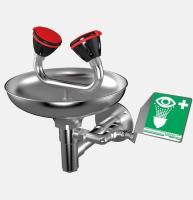 China 304 Stainless Steel Foot Pedal Operated Emergency Shower Eye Wash Station 304 for sale