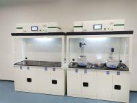 China Explosion Proof Ductless Biosafety Cabinet 110V 240V Polypropylene Fume Hood with Cupboard for sale