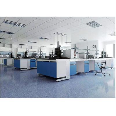 China Medical Lab Furniture Table with Reagent Shelf Drawer Phenolic Resin Worktop 1800mm for sale