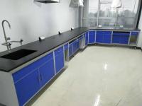 China Medical Lab Furniture Table with Reagent Shelf Drawer Phenolic Resin Worktop 1800mm for sale