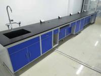 China Medical Lab Furniture Table with Reagent Shelf Drawer Phenolic Resin Worktop 1800mm for sale