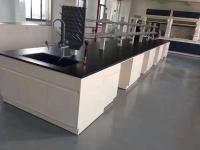 China Medical Lab Furniture Table with Reagent Shelf Drawer Phenolic Resin Worktop 1800mm for sale