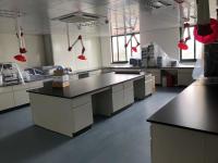 China Medical Lab Furniture Table with Reagent Shelf Drawer Phenolic Resin Worktop 1800mm for sale