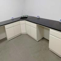 China Chemical Resistant Lab Workbench Stainless Steel Worktop 1.2mm Cold Rolled Steel Reagent Shelf for sale