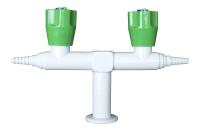 China Chrome Plated Brass Laboratory Water Tap Valve Nozzle 75 psi Triple Outlet for sale