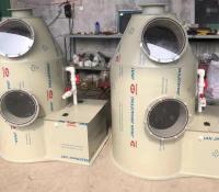 China PP Plastic Fume Hood Absorption Spray Tower 5 Year Warranty Industrial Waste Gas Treatment Scrubber for sale