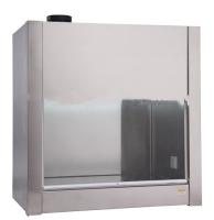China Stainless Steel Ducted Mini Desktop Fume Hood 685x480x450mm Working Area 300W for sale