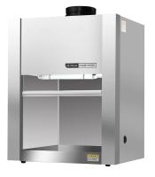 China Stainless Steel Ducted Mini Desktop Fume Hood 685x480x450mm Working Area 300W for sale