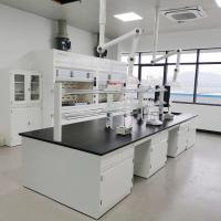 China Stainless Steel Lab Work Bench 1500x750mm C Frame Cleanroom Furniture for Hospital School for sale