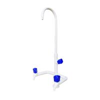 China Chrome Plated Brass 3 Way Lab Water Faucet 75 psi Laboratory Table Mount for sale