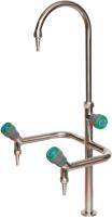China Chrome Plated Brass 3 Way Lab Water Faucet 75 psi Laboratory Table Mount for sale
