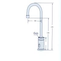 China Laboratory Sensor Self Closing Tap Triple Outlet Chrome Plated Brass 75 psi for sale