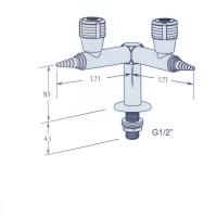 China High Chemical Resistance Standing Type Gas Cock Valve for Laboratory Use 75 psi for sale