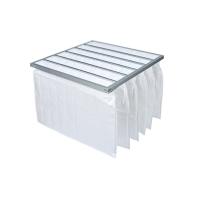 China Steel Frame Bag Filter 595x595x500mm for Air Conditioning Fume Hood Laboratory Ventilation for sale
