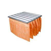 China Steel Frame Bag Filter 595x595x500mm for Air Conditioning Fume Hood Laboratory Ventilation for sale