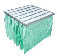 China Steel Frame Bag Filter 595x595x500mm for Air Conditioning Fume Hood Laboratory Ventilation for sale