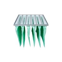 China Steel Frame Bag Filter 595x595x500mm for Air Conditioning Fume Hood Laboratory Ventilation for sale