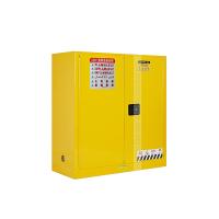 China 12 Gal 45L Flammable Safety Cabinet Yellow 18 Gauge Steel Laboratory Storage for sale