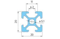 China 20 Series Aluminum H Extrusion Profiles Sandblasting Spray for sale