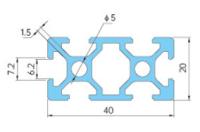 China 20 Series Aluminum H Extrusion Profiles Sandblasting Spray for sale