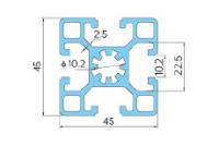 China Anodic Oxidation 40 Series Aluminium Construction Profiles Sandblasting for sale