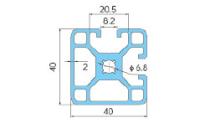 China Anodic Oxidation 40 Series Aluminium Construction Profiles Sandblasting for sale