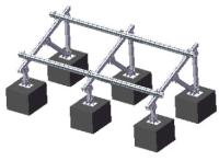 China Distributed Concrete Roof PV Mounting Structure 6063 6005 for sale