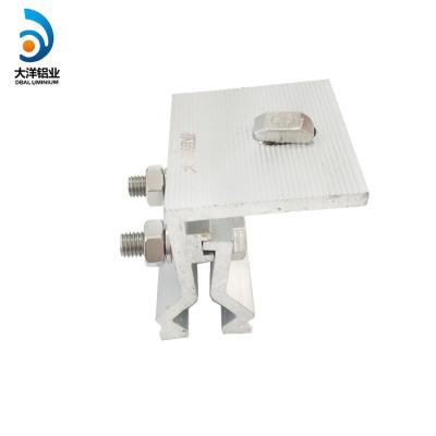China Anodic Oxidation Solar Panel Roof Structure Sandblasting Spray Aluminum Alloy Angle Clamp for sale