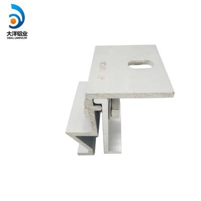 China Aluminum Alloy Angle Clamp Solar Panel Roof Structure Anodizing Powder Coating for sale
