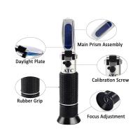China 0-40% Brix Alcohol 0-25% Wine Sugar Refractometer OEM/ODM Dual Scale Portable With ATC for sale