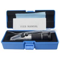 China 0-40% Brix Alcohol 0-25% Wine Sugar Refractometer OEM/ODM Dual Scale Portable With ATC for sale