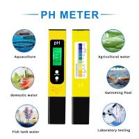 China Yellow LCD Digital PH Pen Water Tester Pocket Portable PH Meter Tester for Water for sale