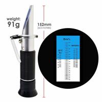 China Compact Portable Brix Refractometer 0-40% Brix and 0-25% Alcohol Range for Wine Sugar for sale