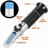 China OEM Support 2 Scale 0-32% Brix 0-28% Salinity Salt ATC Refractometer for Seawater Marine Fishkeeping Aquarium for sale