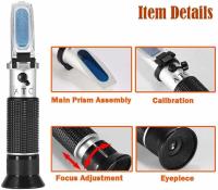 China OEM Support 2 Scale 0-32% Brix 0-28% Salinity Salt ATC Refractometer for Seawater Marine Fishkeeping Aquarium for sale
